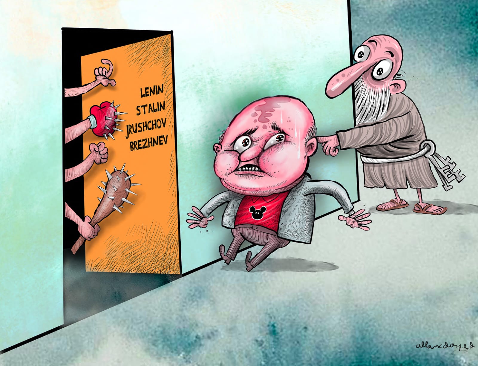 Caricatura de Allan McDonald - ContraPunto Caricatura de Allan McDonald - ContraPunto